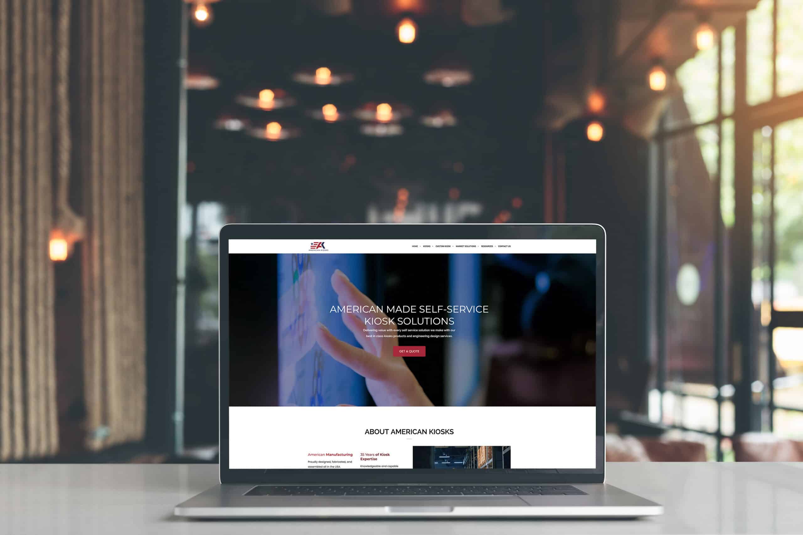 American Kiosks Website - Portfolio - BM Innovations